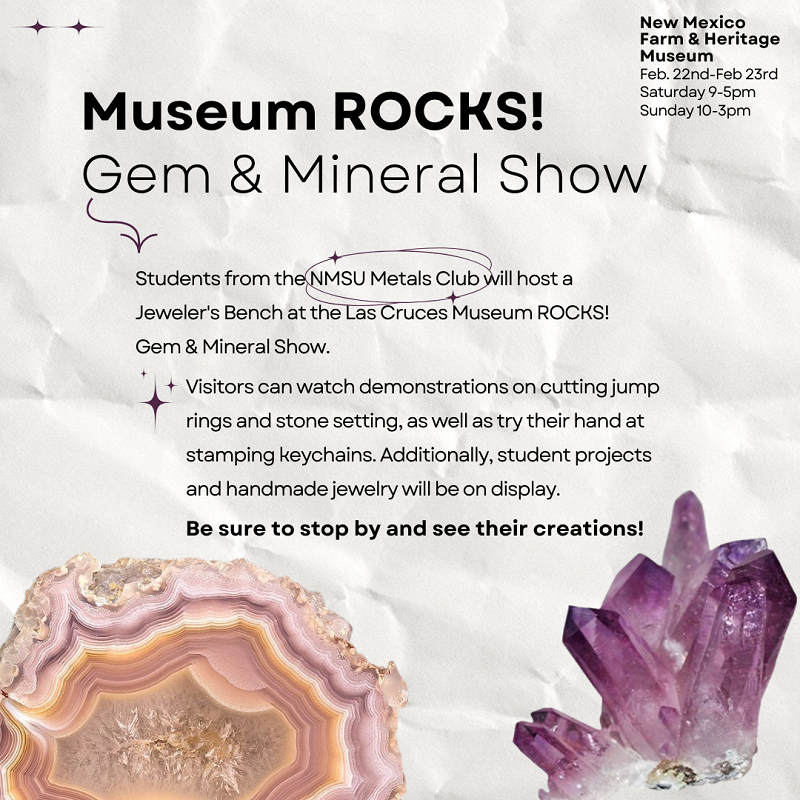 NMSU Metals club have a table at Museum ROCKS! Gem & Mineral show - New ...